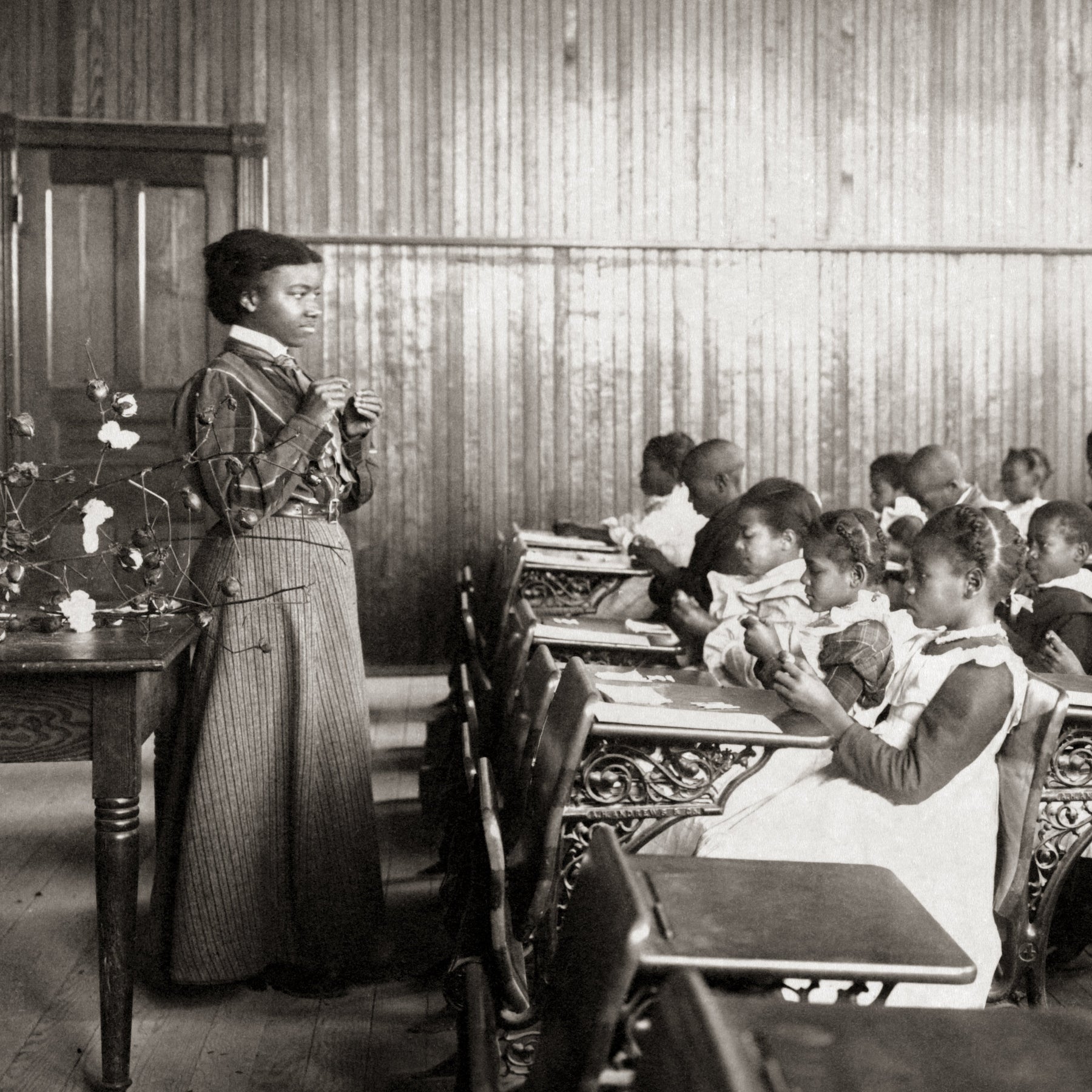 African American Students in Classroom, Whittier Primary School, Virgi ...