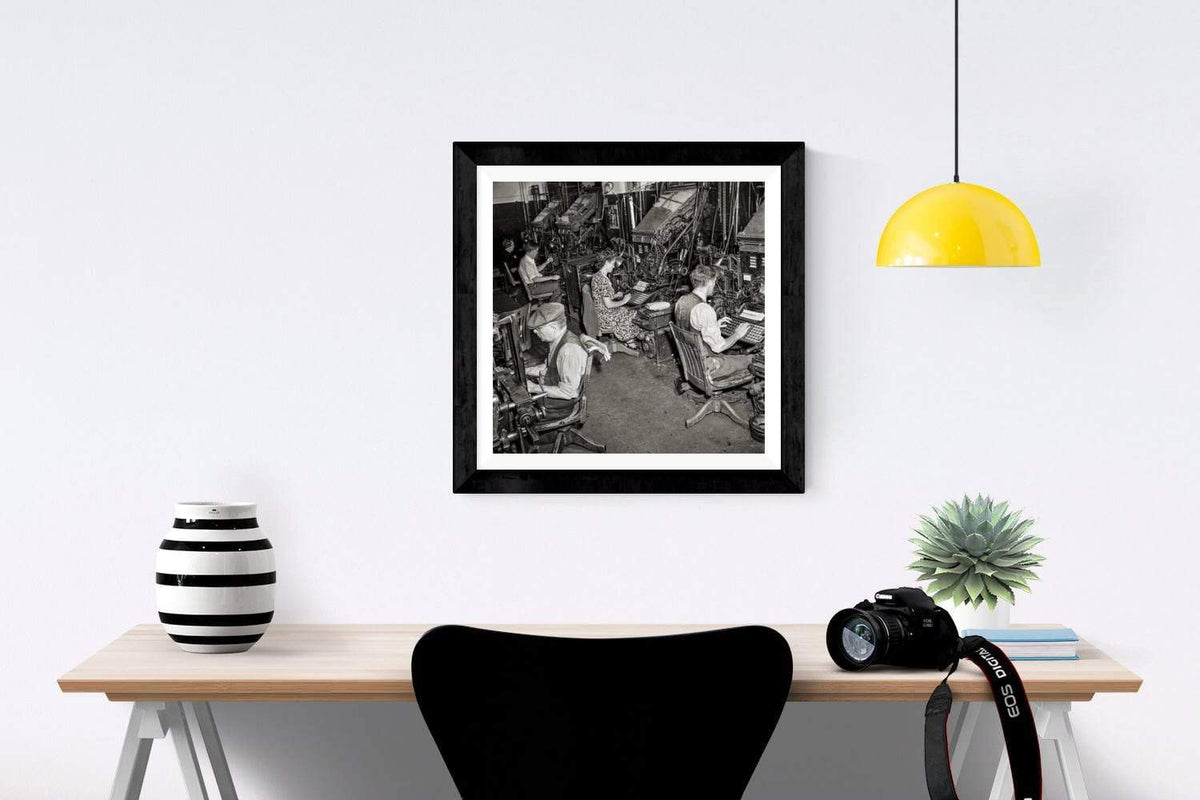 New York Times Newspaper Composition Room, Linotype Operators, 1942 ...