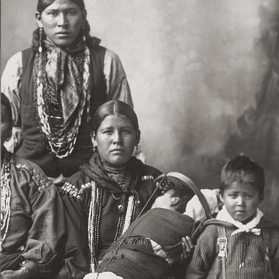 Sauk Indigenous American Family, Full-Length Portrait, F.A. Rinehart ...
