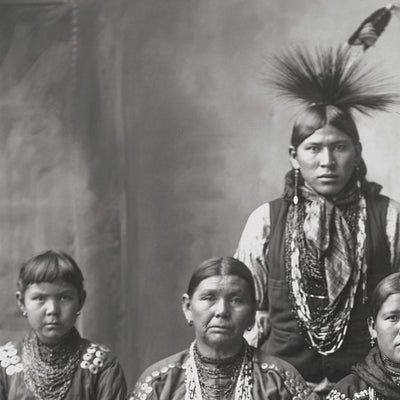Sauk Indigenous American Family, Full-Length Portrait, F.A. Rinehart ...